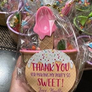 Sweet Personalized Birthday Stickers, Ice Cream Birthday Custom Labels ...