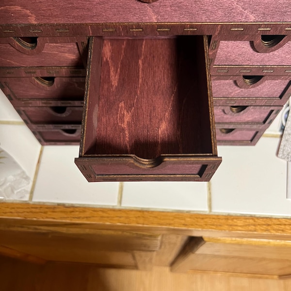 Tarot Card Organizer: 13-drawer Birch Box for 12 Decks - Etsy