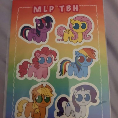 MLP TBH My Little Pony Autism Creature Vinyl Sticker Sheet A5 8x6 In ...