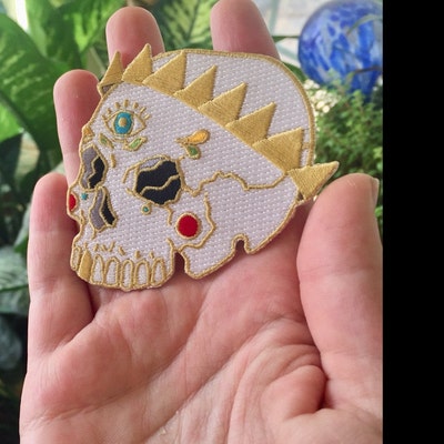 Skull With Gold Crown Patch, Skull Patches, Iron on Patches for Jackets ...