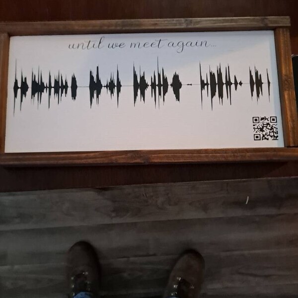 Sound Wave Sign With QR Code | Voice Recording Art | Custom Sound Wave ...