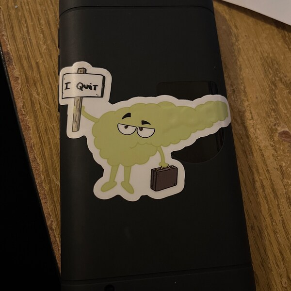 T1D Pancreas Quit Sticker, Diabetes, Type 1, T1D, Type One Sticker ...