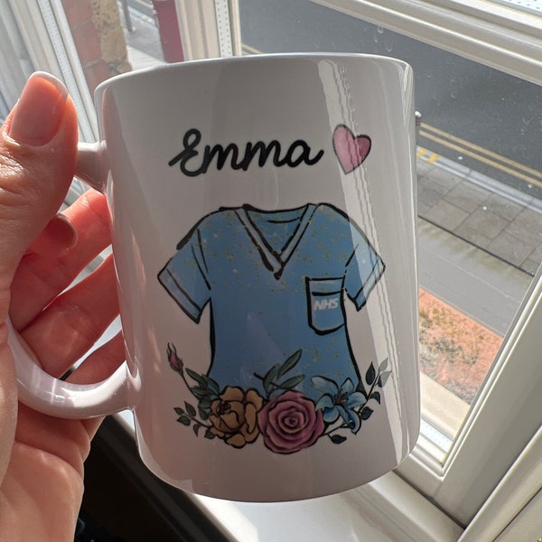 Personalised Nurse Mug With Name / NHS Nurse Thank You Gift / New Nurse ...