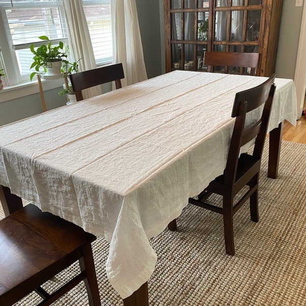 Stone Washed Linen Tablecloth in Various Colours. Any Size and Width up ...