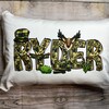 Hunting Doodle Alphabet Letters PNG Bundle, Camo Green Camouflage, Army ...