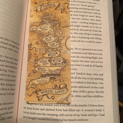 ACOTAR Prythian Map Bookmark A Court of Thorns and Roses SJM Map Rustic ...