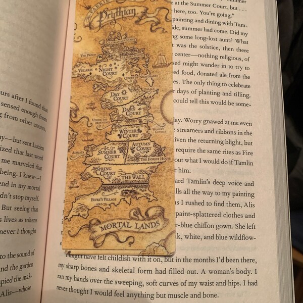 ACOTAR Prythian Map Bookmark | A Court of Thorns and Roses | SJM | Map ...
