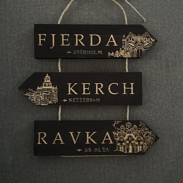 Six of Crows Wooden Signs, Handmade Wood Engraved, Inspired by the ...