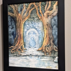 Dwarven Mines Painting, Watercolor Painting, Mines of Dwarf Lord ...