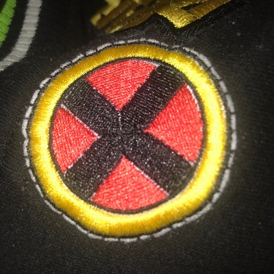 X-men Badge Iron-on Embroidered Comic Book Patch - Etsy