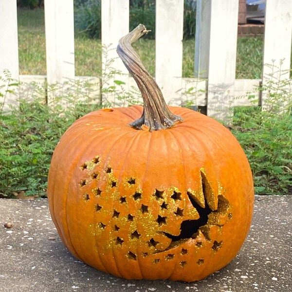 Alien Pumpkin Stencil, UFO Printable Stencil, Jack O' Lantern, Pumpkin ...