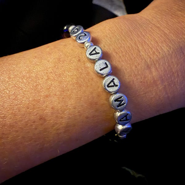 50% Donated to HARRIS 2024, Faux Pearl, Rose Gold Acrylic Letters and ...