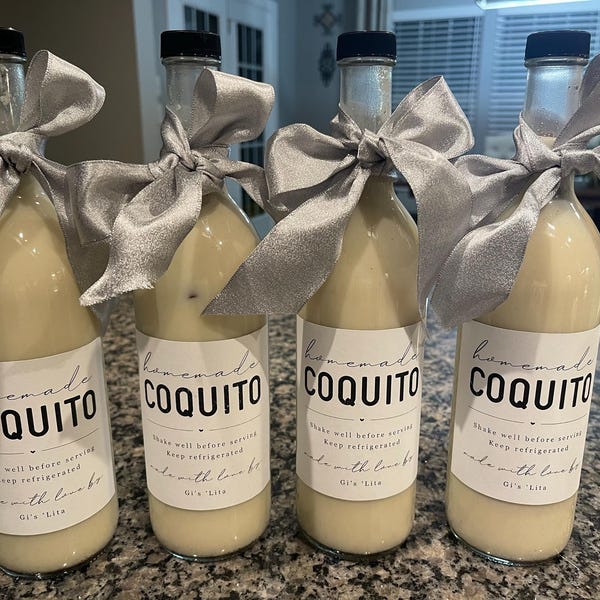 Homemade Kahlua Label Template - Printable Gift Sticker, Personalize ...