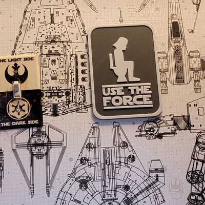 Use the Force Funny Bathroom Sign Restroom Sign - Etsy