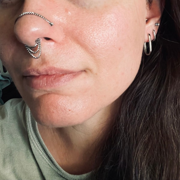 Titanium Threadless End Septum Chain 16g 5/16" - Etsy