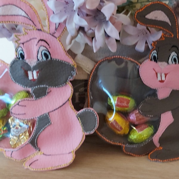 Machine Embroidery Designs Easter Rabbit Chocolate Pouch ITH Tutorial ...
