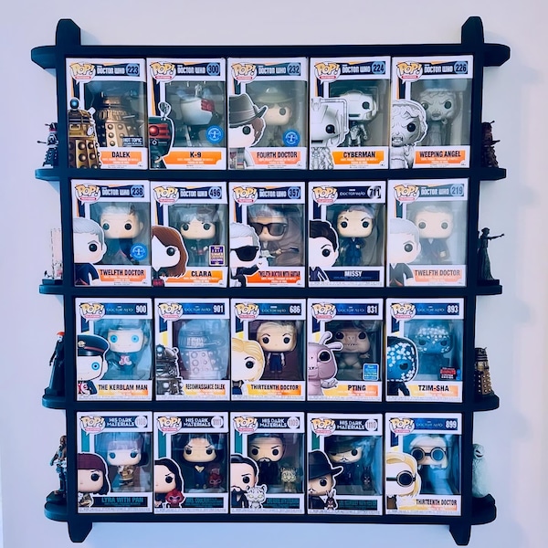 Funko Pop Display Shelf, Wall Display Unit, MDF, Pop Vinyl, Storage for ...