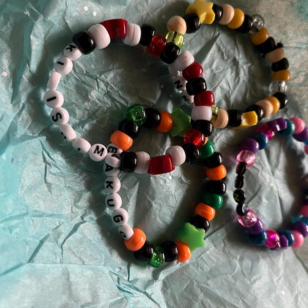 Large MHA Character Kandi Bracelets - Etsy