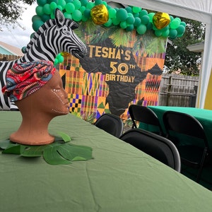 Africa Backdrop, African 8X8 Photo Booth Backdrop, African Step and ...