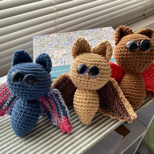 PATTERN: Plush Binx the Bat Pattern - Amigurumi Chunky Bat Pattern ...