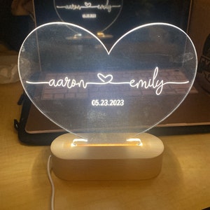 Long Distance Custom Light Personalized Valentines Gift Light up Sign ...