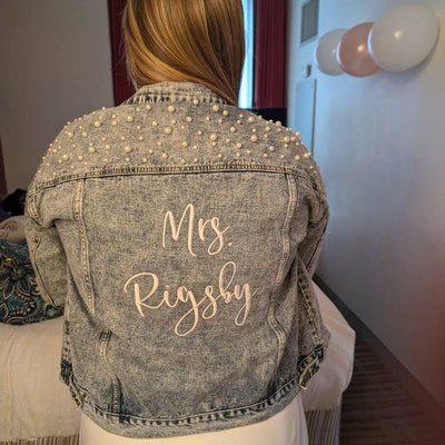 Embroidered Bride Denim Jacket, Bride Jean Jacket, Future Mrs Jacket ...