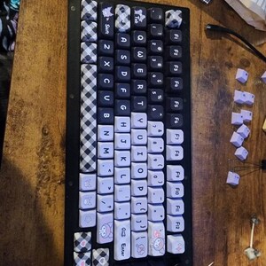 Cute Blue & White Ocean PBT XDA Keycaps Set for Mechanical Keyboard ...