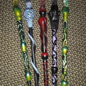 Witch Fairy Wands Wand Crystal Black and Pastel Magic Wand - Etsy