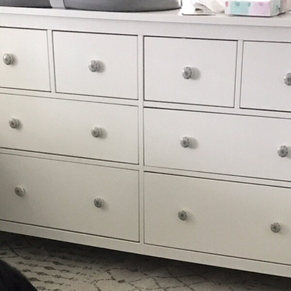 Grey & White Ceramic Knobs Ceramic Door Knobs Kitchen Cabinet Drawer Pulls Cupboard Knobs ...