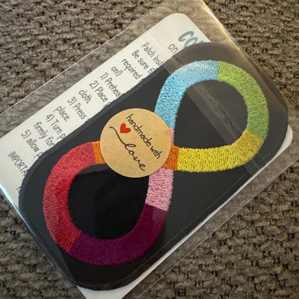 Autism Acceptance Infinity Loop Patch | Autism Awareness Embroidered ...