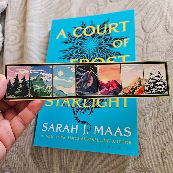 ACOTAR "starfall in Velaris" Premium Metal Bookmark | Feyre & Rhysand ...