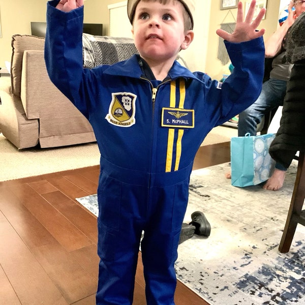 Licensed Blue Angels Youth Flight Suit and Garrison Cap - Etsy