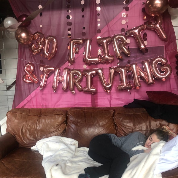 30 Flirty and Thriving Balloon Banner: 30th Birthday Party Decor - Etsy ...
