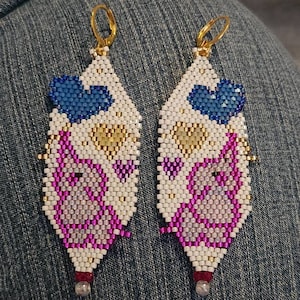 Beaded CROCUS Earrings as Brick Stitch Seed Bead Pattern - Etsy