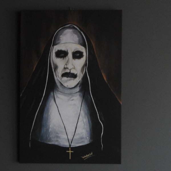 Valak Painting Replica V2 Canvas Print (demon Nun, the Conjuring) - Etsy