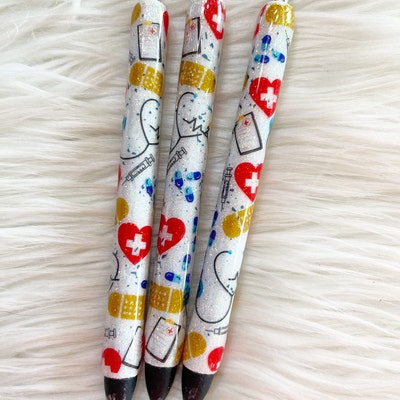 Nurse Pen Wrap, Medical Pen Wrap, Glitter Pen Wrap, Doctor Pen Wrap ...