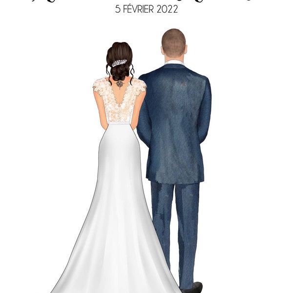 Personalised Wedding Print With Dog, Wedding Print Pets, Wedding Poster ...