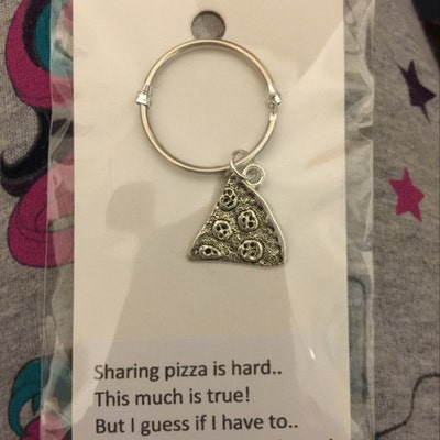 Pizza Keyring, One Slice, B.F.F. Gifts, Friendship Keychain, Group of ...
