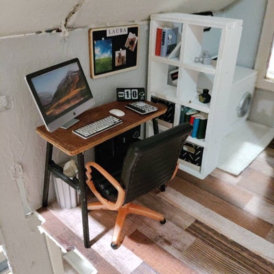Dollhouse Miniature Computer Mini Desktop Mini Laptop Dollhouse ...
