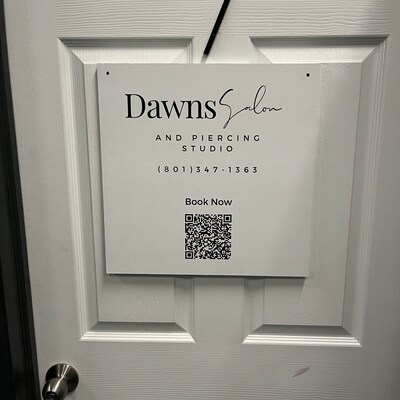 Custom Store Front Scanable QR Code A Frame Freestanding Sign Your Logo ...