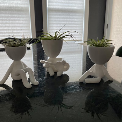 3D Printed 'sitting Around' Bundle Robert Planter Style Planters - Etsy