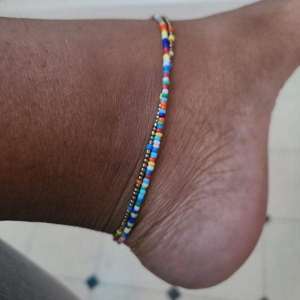 Beaded (stackable) Anklets, Beaded Anklets, Clasps Anklets, Gift for ...