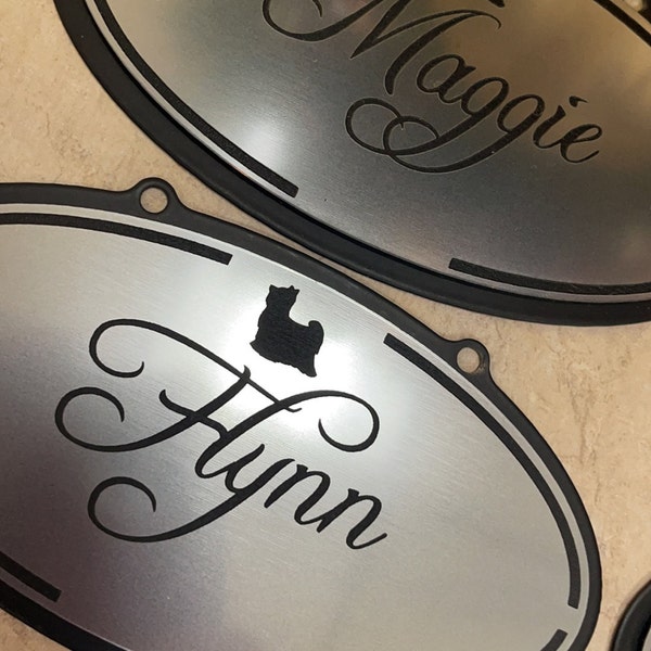 Dog Name Plate, Dog Crate Tag, Kennel Name Plate Farm Animal Name Plate ...