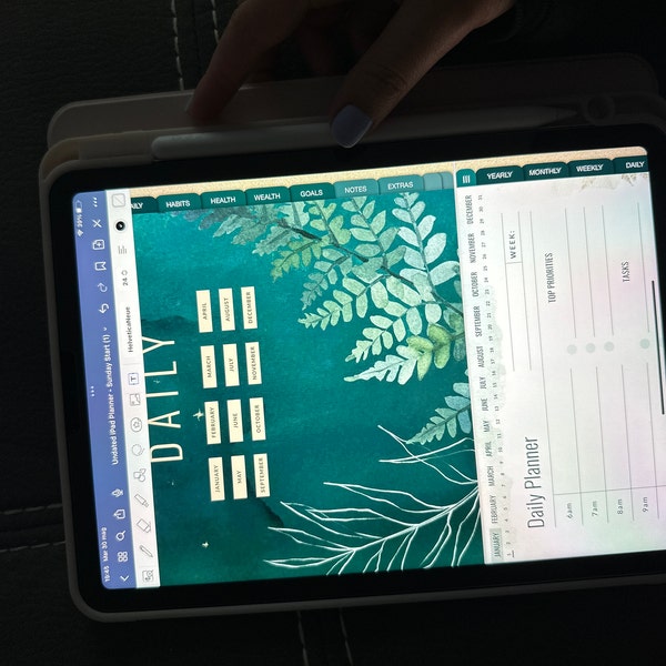 UNDATED All in One Digital Planner | DARK MODE iPad Planner - Goodnotes ...