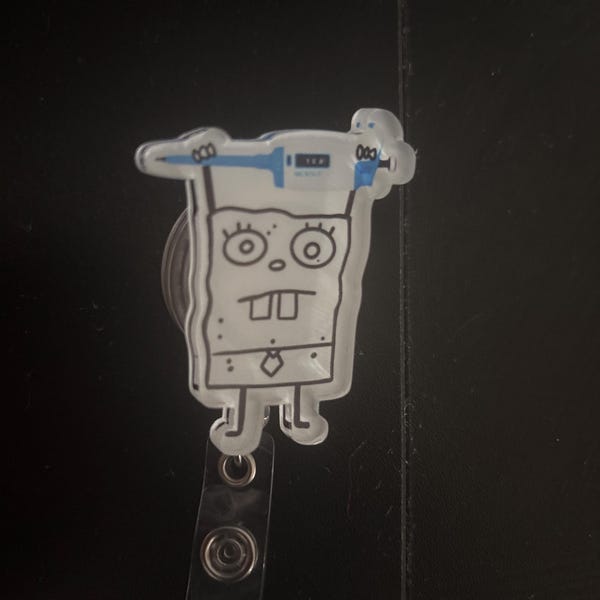 Doodle Bob Oxygen Tank-medical Badge Reel, Respiratory Therapist, RN ...