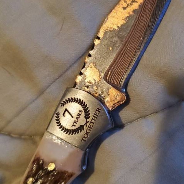 HANDMADE DAMASCUS POCKET Knife With Green Malachite Handle Unique ...