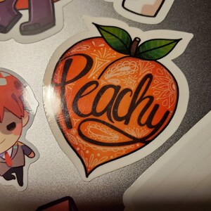 Peach Sticker Fruit Stickers Peachy Sticker Stickers for Hydroflask ...
