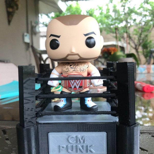 Funko Pop WWE AEW NJPW Wrestling Ring Display Stand Custom Base/ Cake ...