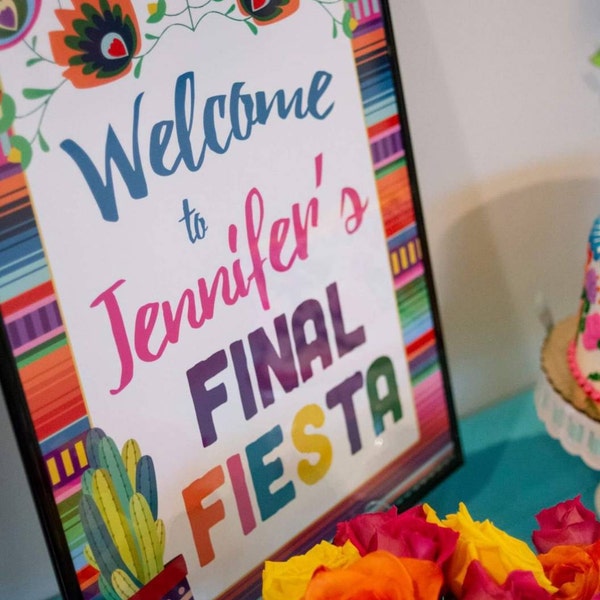 Final Fiesta Sign Final Fiesta Welcome Sign Fiesta Bachelorette Party ...