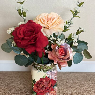 4 Decoupage Paper Napkin of Red Robin & Poppy - Etsy